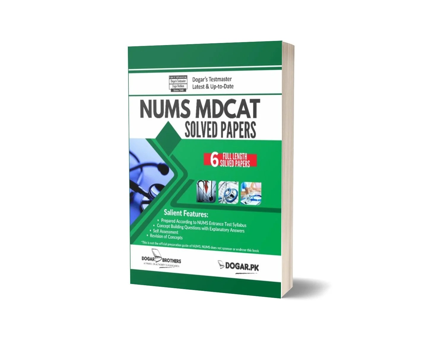 NUMS MDCAT Solved Papers By Dogar Brothers - Online Book Shop.Pk ...