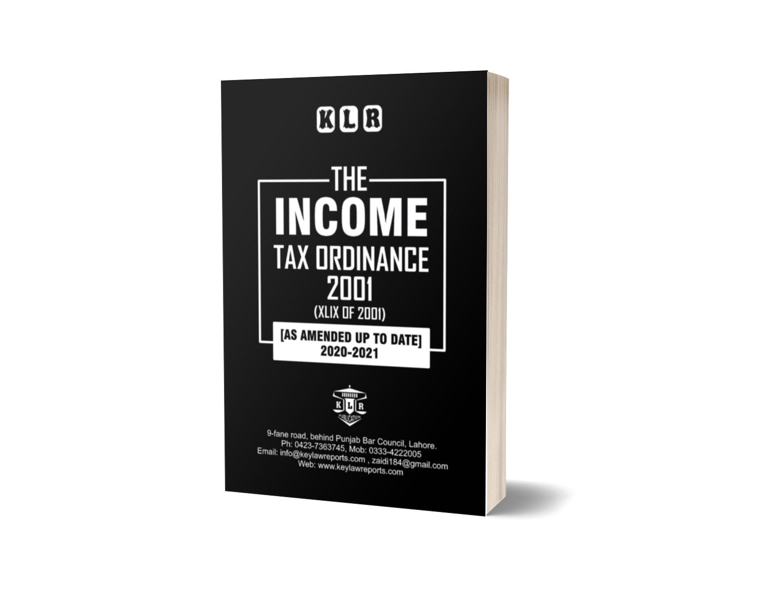 INCOME TAX ORDINANCE 2001 (XLIX OF 2001) For Law Book By Syed Nadeem ...